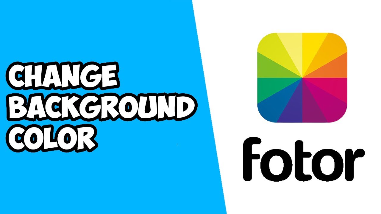 How To Change Background Color in Fotor - YouTube