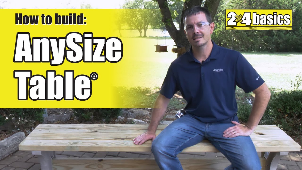 How to Build 2x4 Basics® AnySize Table™ – Instructional Video - YouTube