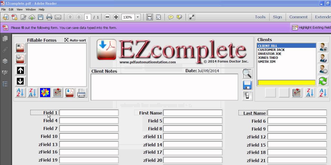 How To Automatically Populate Pdf Forms In Reader Part 1 Youtube