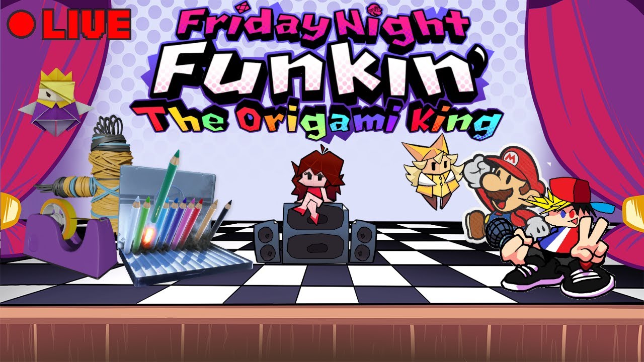 Friday Night Funkin' - Paper Mario The Origami King Mod V2 (Full week ...