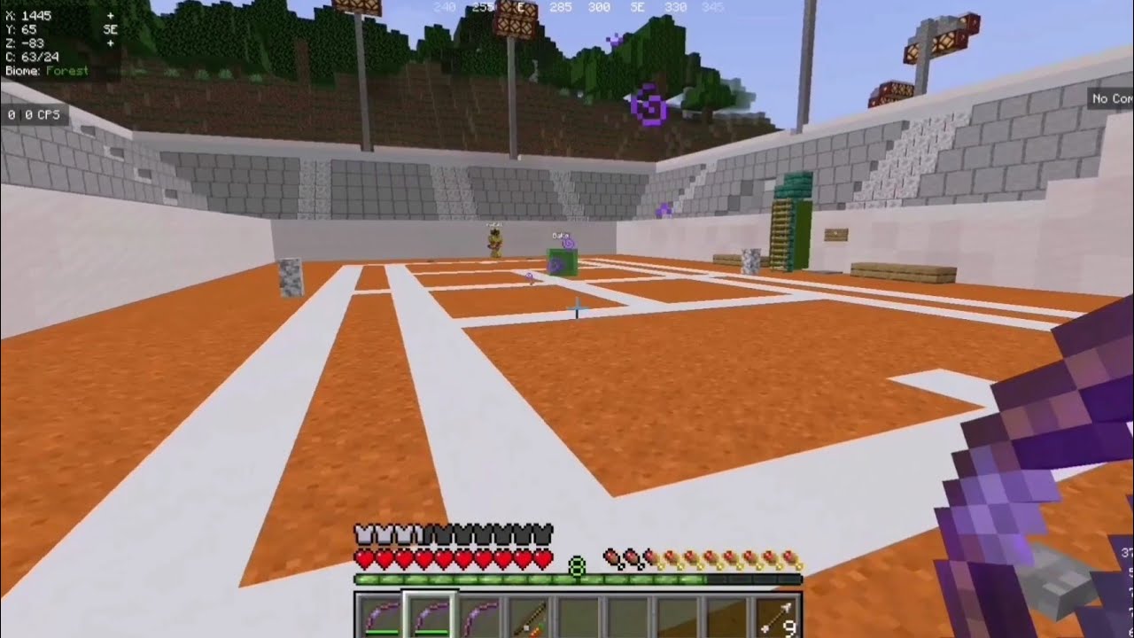 Tuto | build a functional tennis court in minecraft without mod and ...