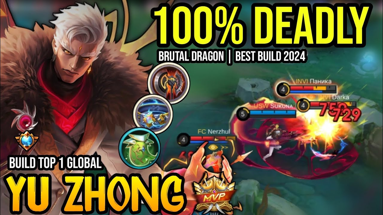 YU ZHONG BEST BUILD 2024 | BUILD TOP GLOBAL YU ZHONG GAMEPLAY | MOBILE ...