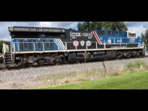 CSX Spirt of Law Enforcement Locomotive on M326 - YouTube