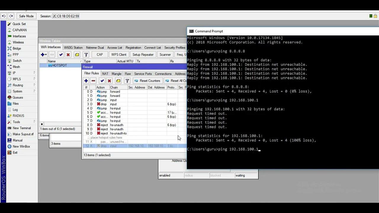 Pembahasan UKK TKJ: BLOK PING Dari Client LAN Ke Server Mikrotik dan Ke Client Wireless - YouTube