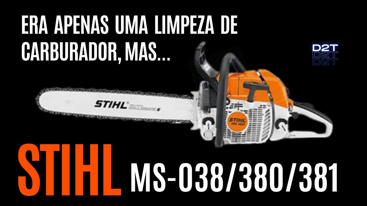 Motosserra STIHL MS380 / 381 Perdendo força, Passo a passo de ...