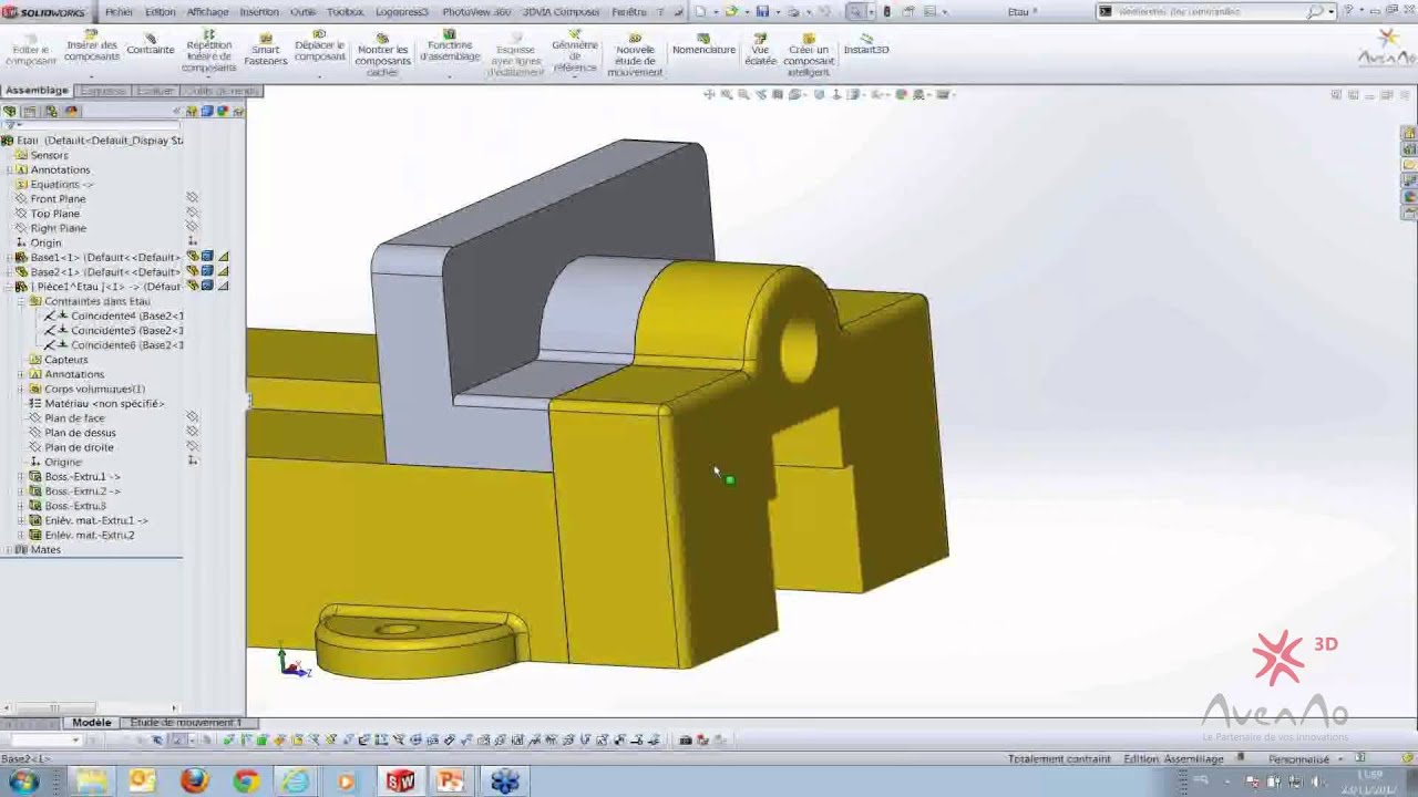 Solidworks Assemblages Et Fonctions Avancées A S3d Youtube