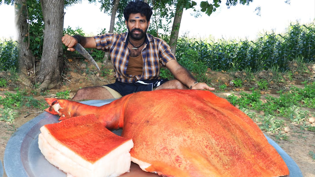 FULL PORK LEG || Village Style Pork Recipe | Pork Curry | Desi Pig ...