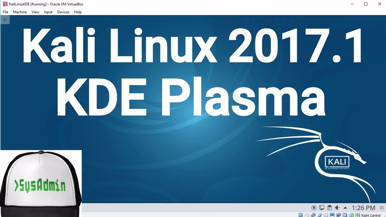 Kali Linux 2017.1 KDE Plasma Installation + Guest Additions on Oracle ...