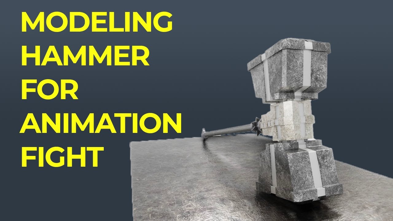 How to model an ancient hammer in blender - YouTube
