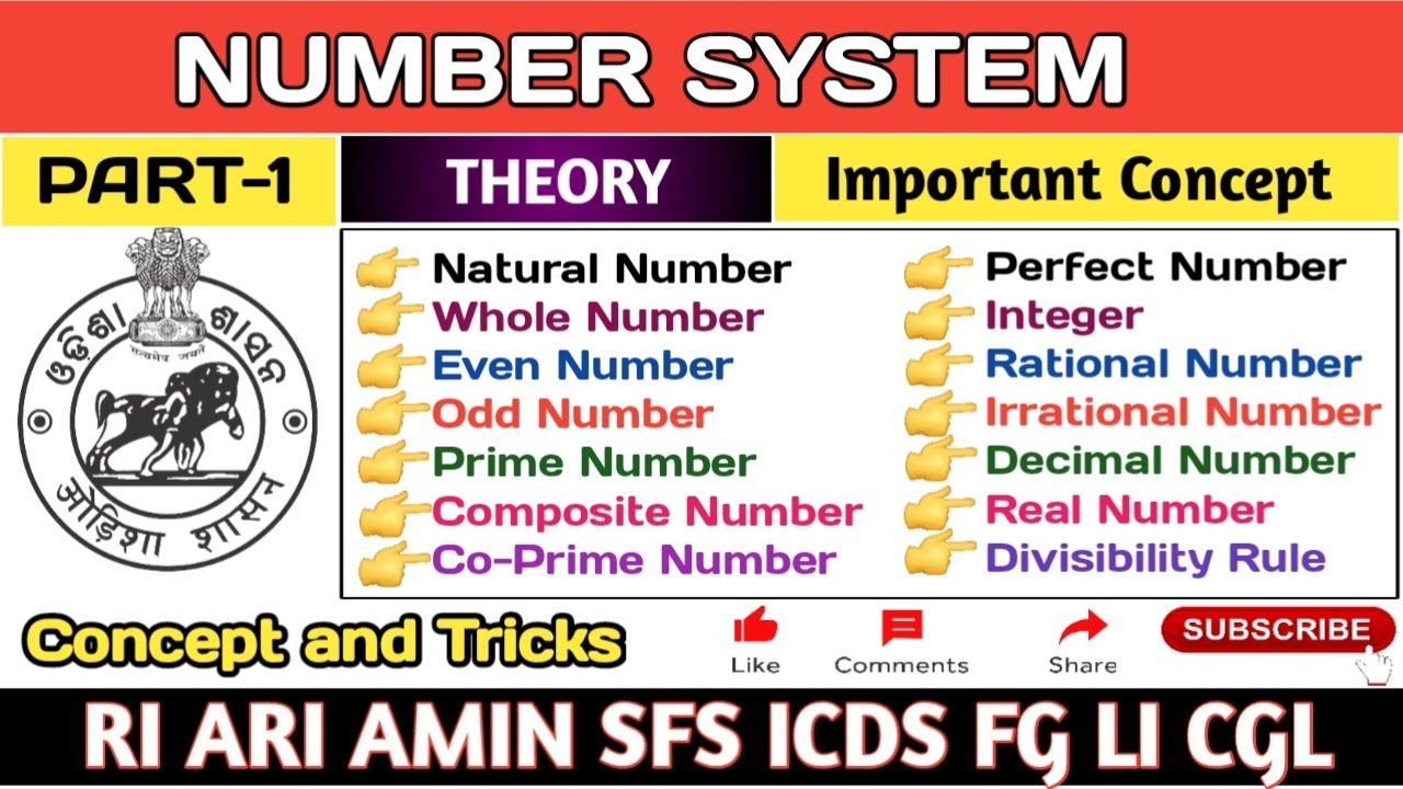 II Number System II Basic Concept II RI ARI AMIN SFS ICDS FG LI CGL II ...