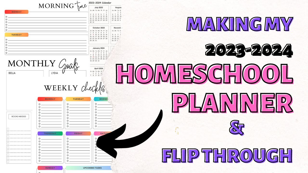 Making My 2023-2024 Homeschool Planner & Flip-Through🗓️ - YouTube