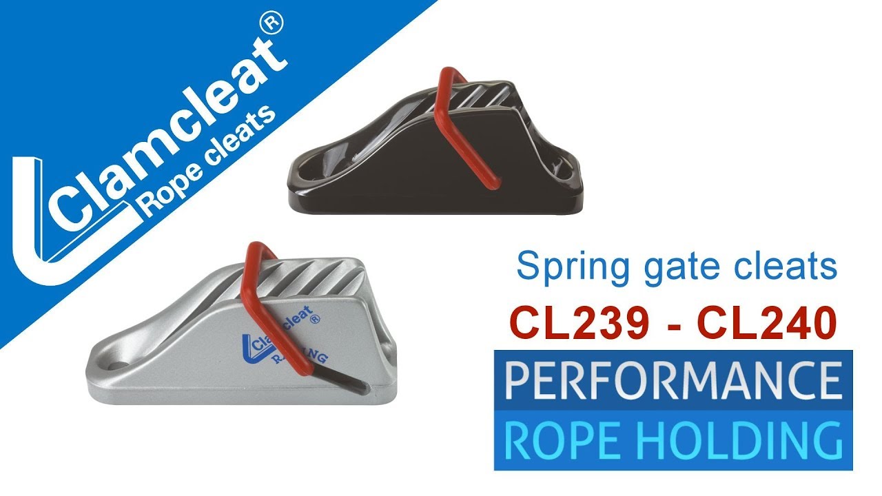 CL239/CL240 - Spring gate cleats | Clamcleats Ltd - YouTube