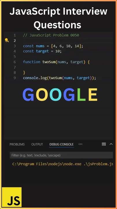 Tricky Google coding interview question #coding #javascript - YouTube