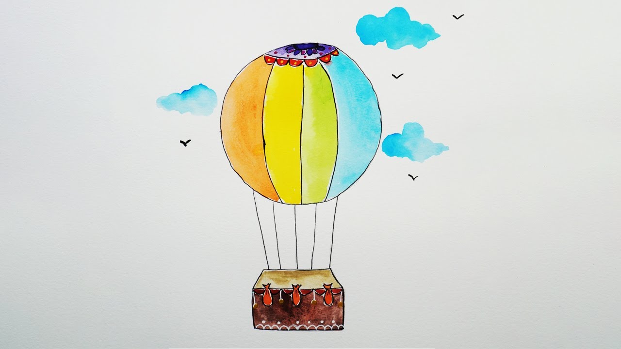 Watercolor Balloon Painting Tutorial: Step-by-Step Guide to Drawing a ...