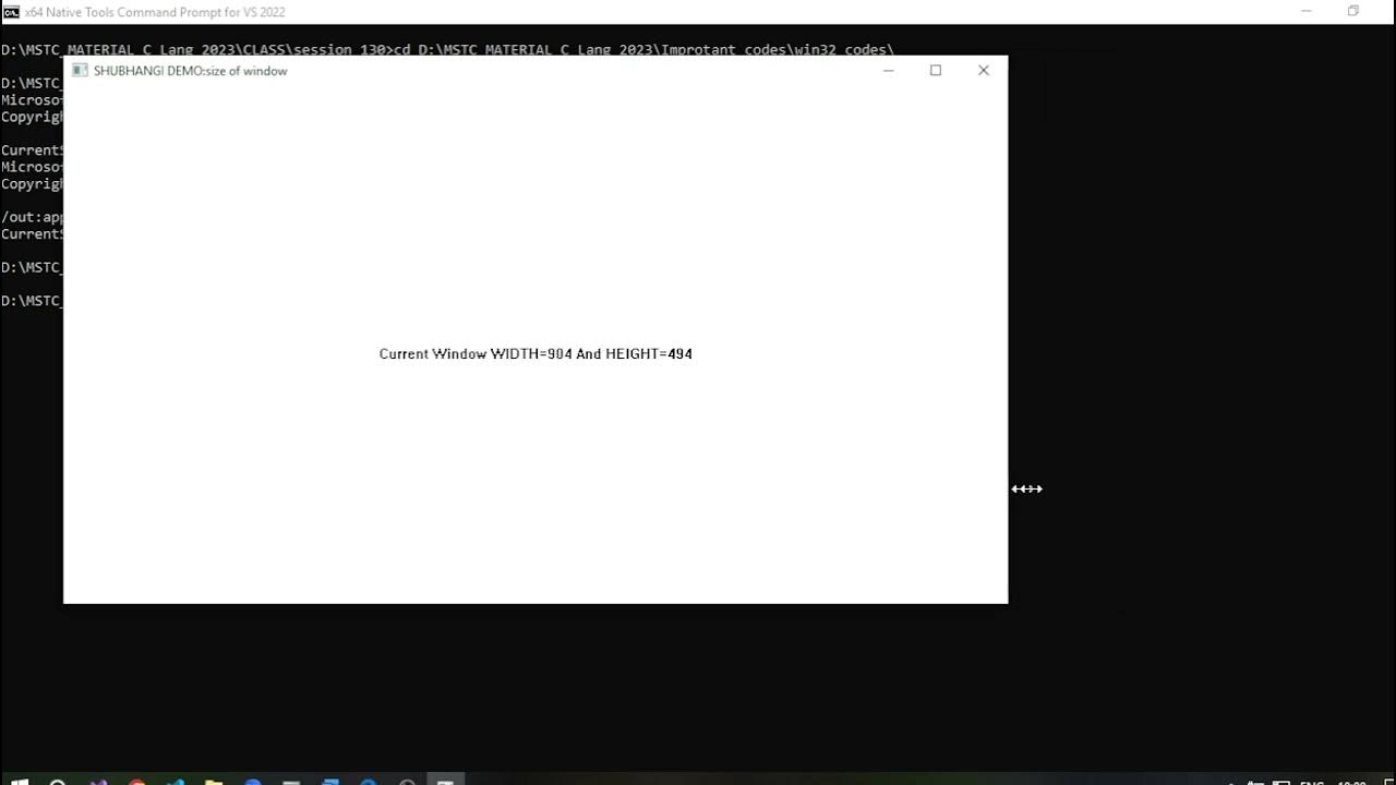 Win32 Application | Current Window Size Real Time | Dynamically Resizing Window - YouTube