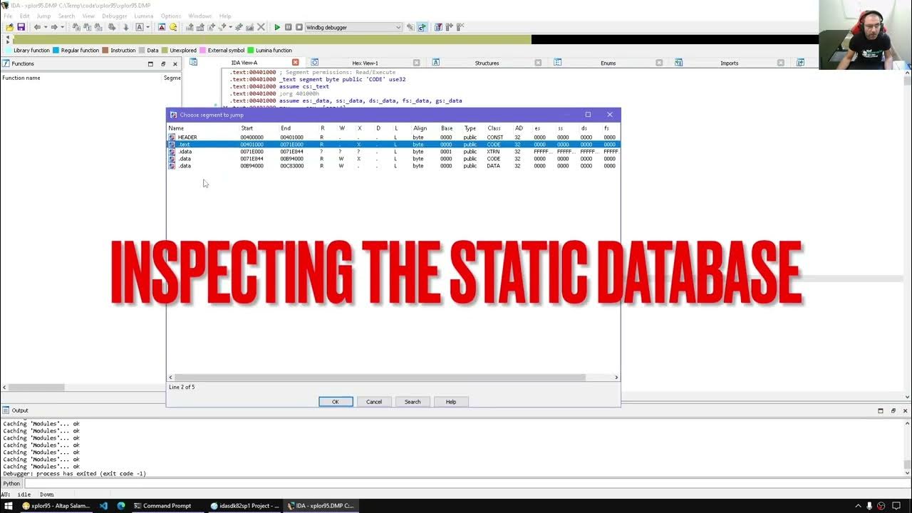 Manually reconstructing a PE file from a crash dump in IDA - YouTube