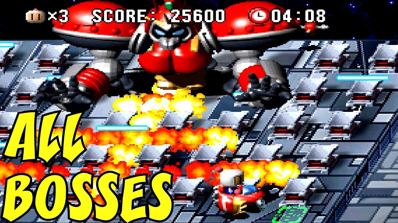 Bomberman World - All Bosses (No Damage) - YouTube