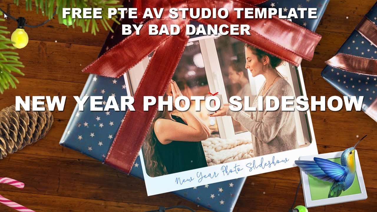Free PTE AV Studio Pro Template New Year Photo Slideshow - YouTube