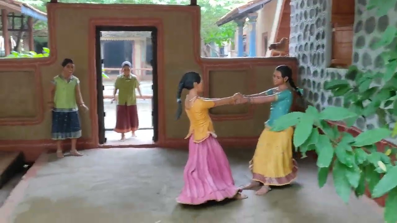 Indian village girls playing free footage | model village bengluru | # ...