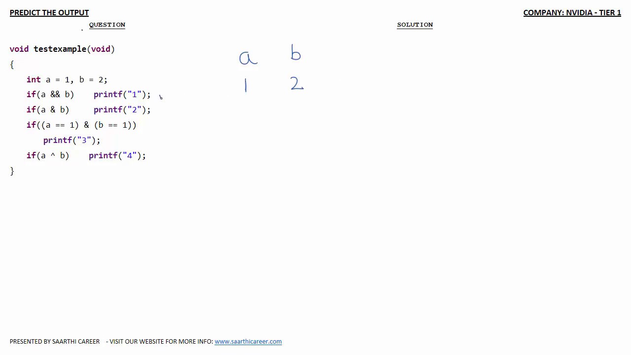 C Programming Q4 Placement Test Series 1 Youtube