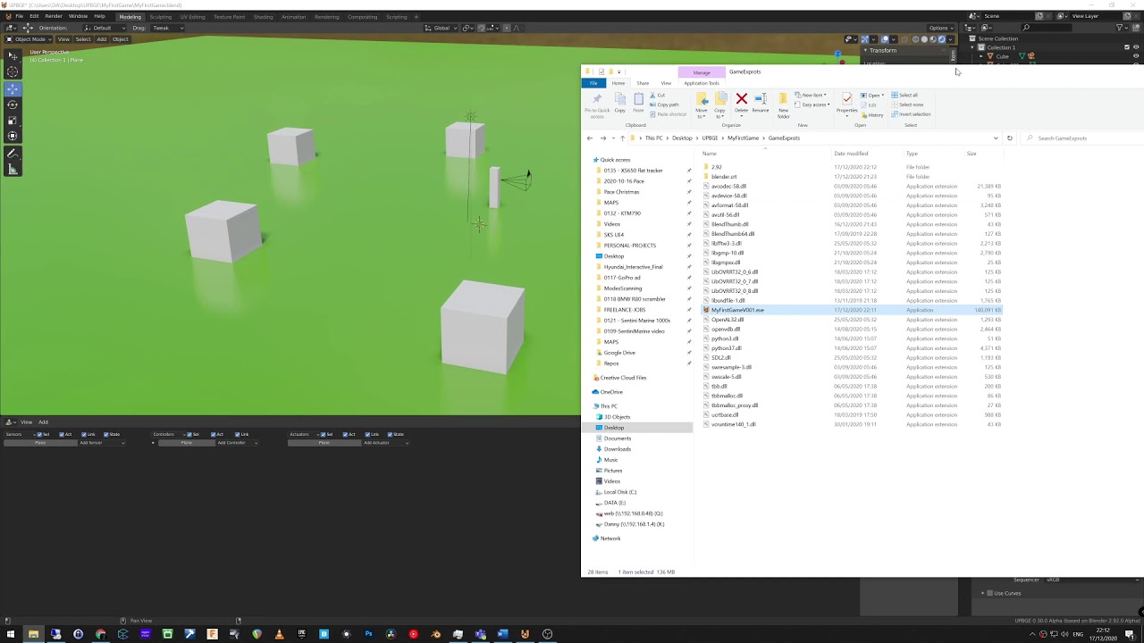 UPBGE my first game - YouTube