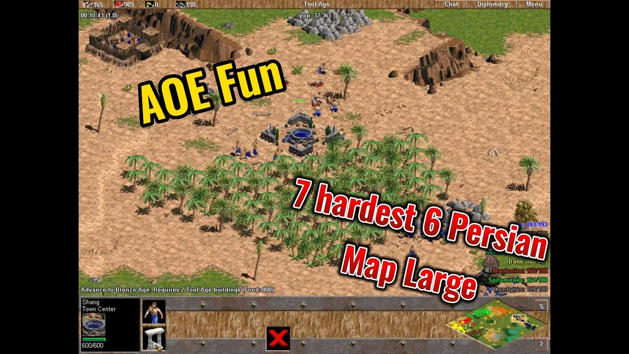 [AOE Fun] 7 hardest 6 Persian map Large - YouTube