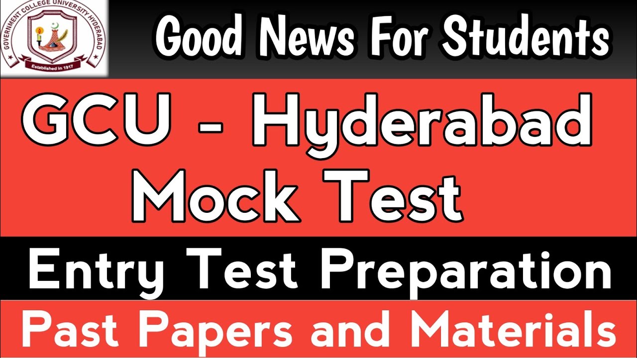 GCUH Mock Test| GCU Hyderabad Admission 2025 || GCUH Entry Test ...