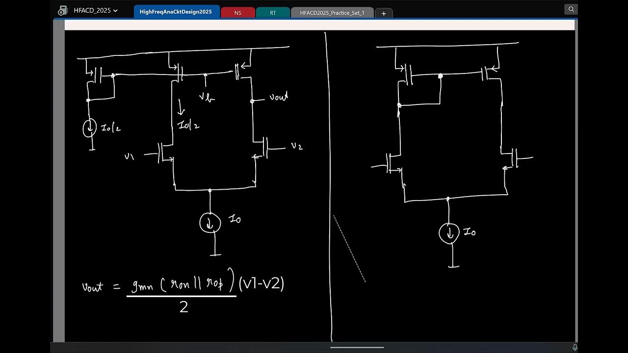 Lecture 3(2): The five-transistor amplifier: DC operating point - YouTube