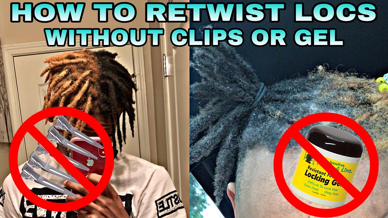 How To Retwist Dreads Without Clips Or Gel Fast And Easy Youtube