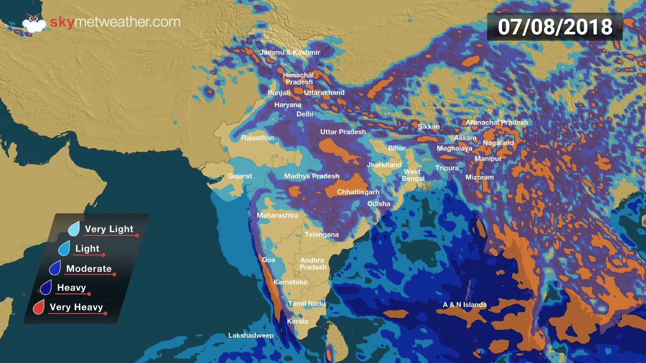 7 Day Rainfall Forecast from Aug 5 to 11 - YouTube