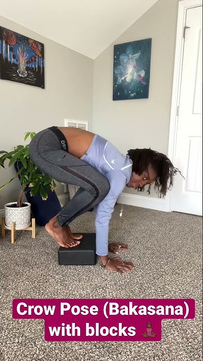Crow Pose Bakasana with Blocks #yogaforbeginners #crowpose #yogaposes #yogaasana #shorts - YouTube