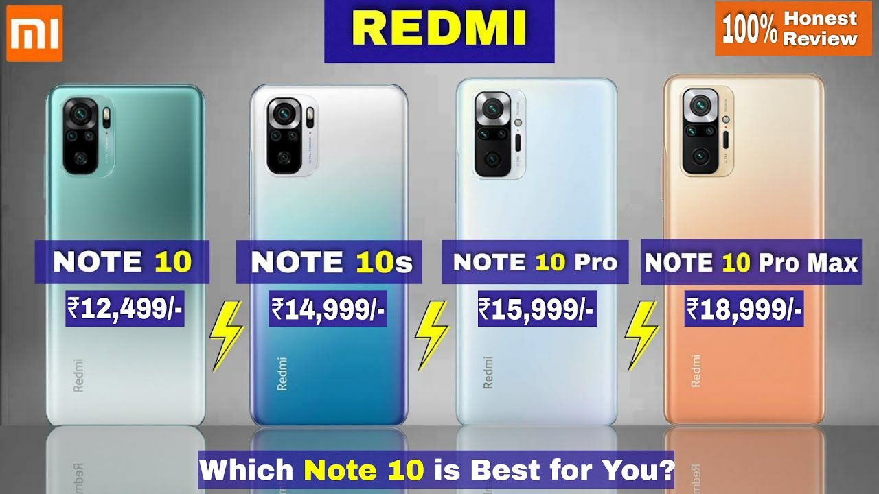 Redmi Note 10 all models comparison - YouTube
