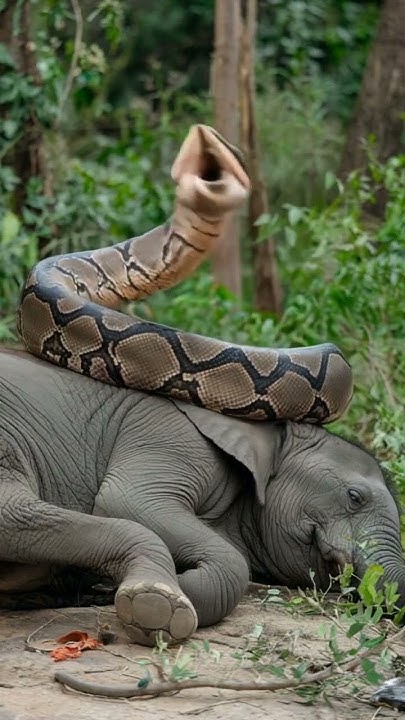 #snake #naturelovers #anaconda #animals #elephant - YouTube