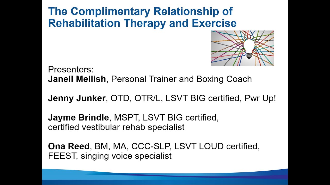 e3 Conference: The Complimentary Relationship of Rehabilitation ...