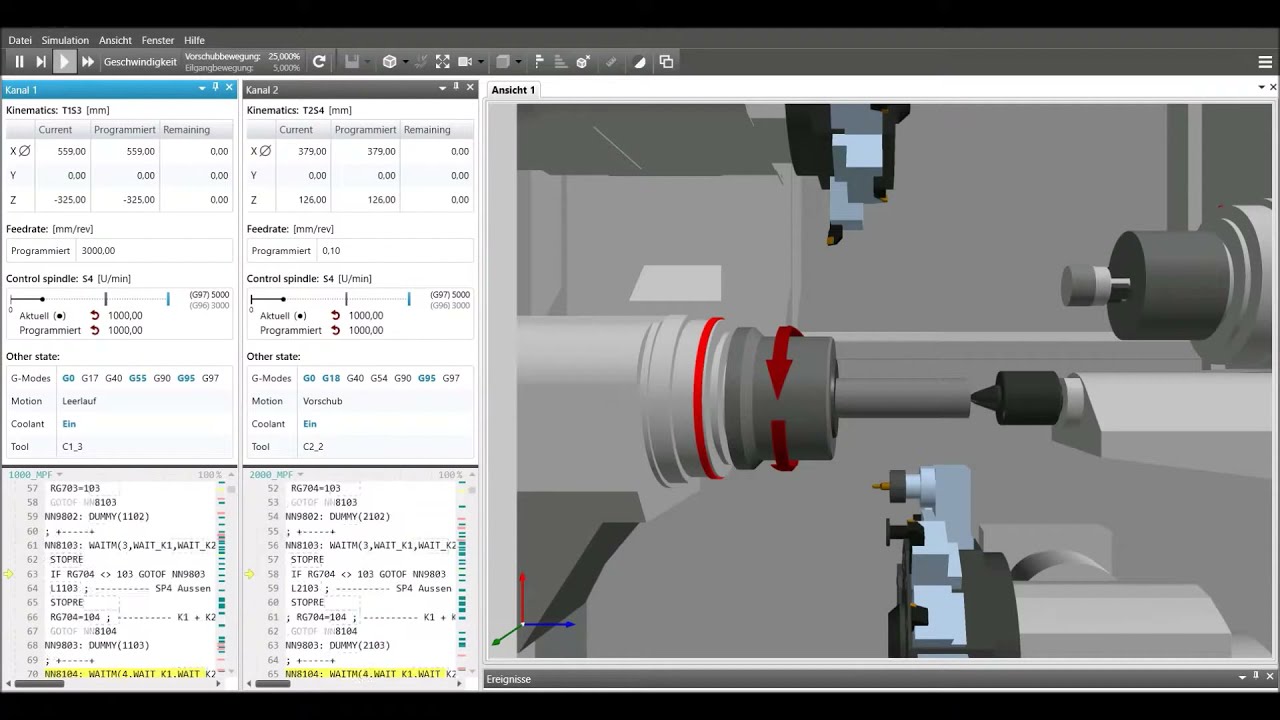 DMG Sprint 50 2T - Mehrkanal Programmiersystem - CAD CAM - Programmer V5 - YouTube