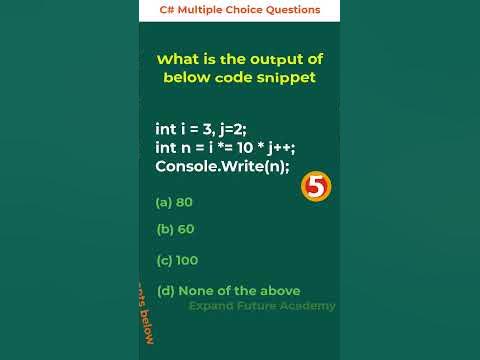 C# Multiple Choice Question 051 - Expand Future Academy #Shorts #CSharp #Dotnet #Programming ...