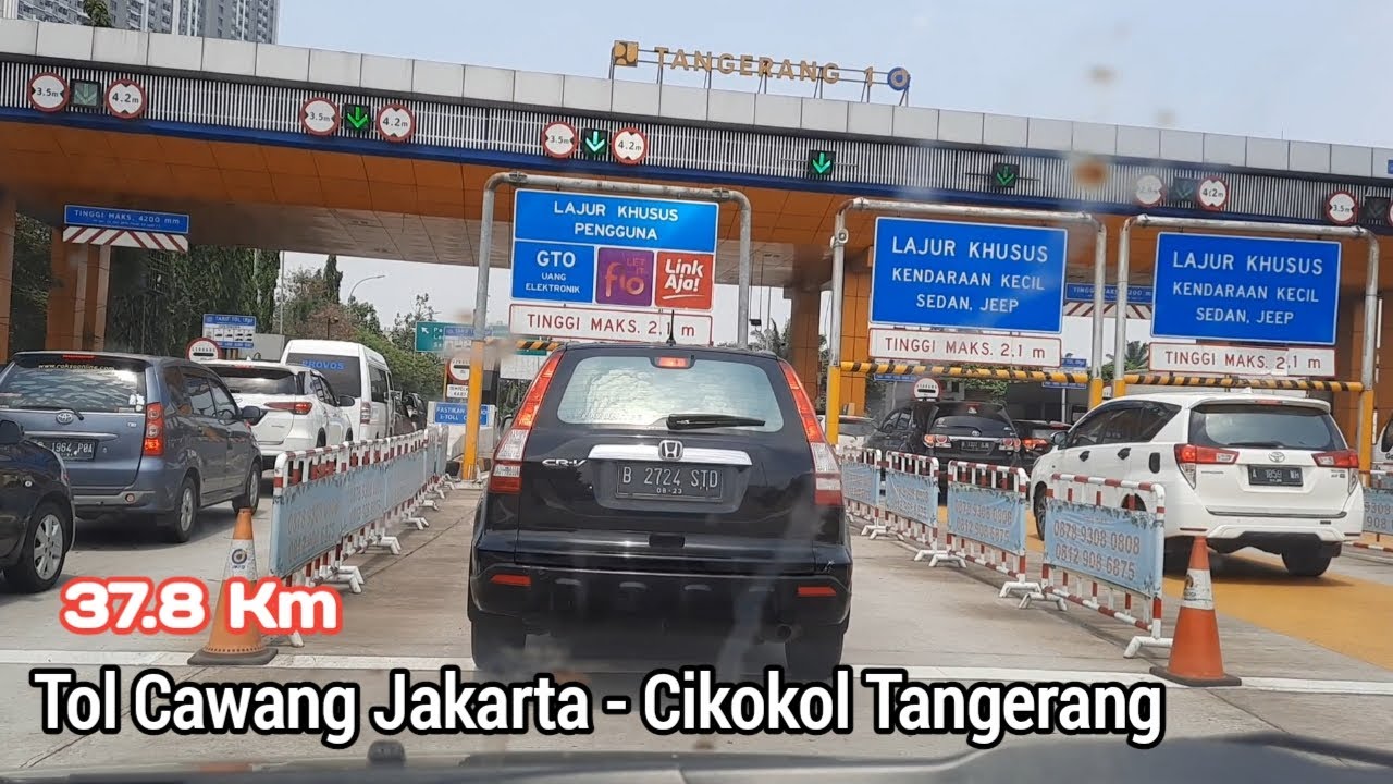 TOL CAWANG JAKARTA - CIKOKOL TANGERANG 37.8 KM - YouTube