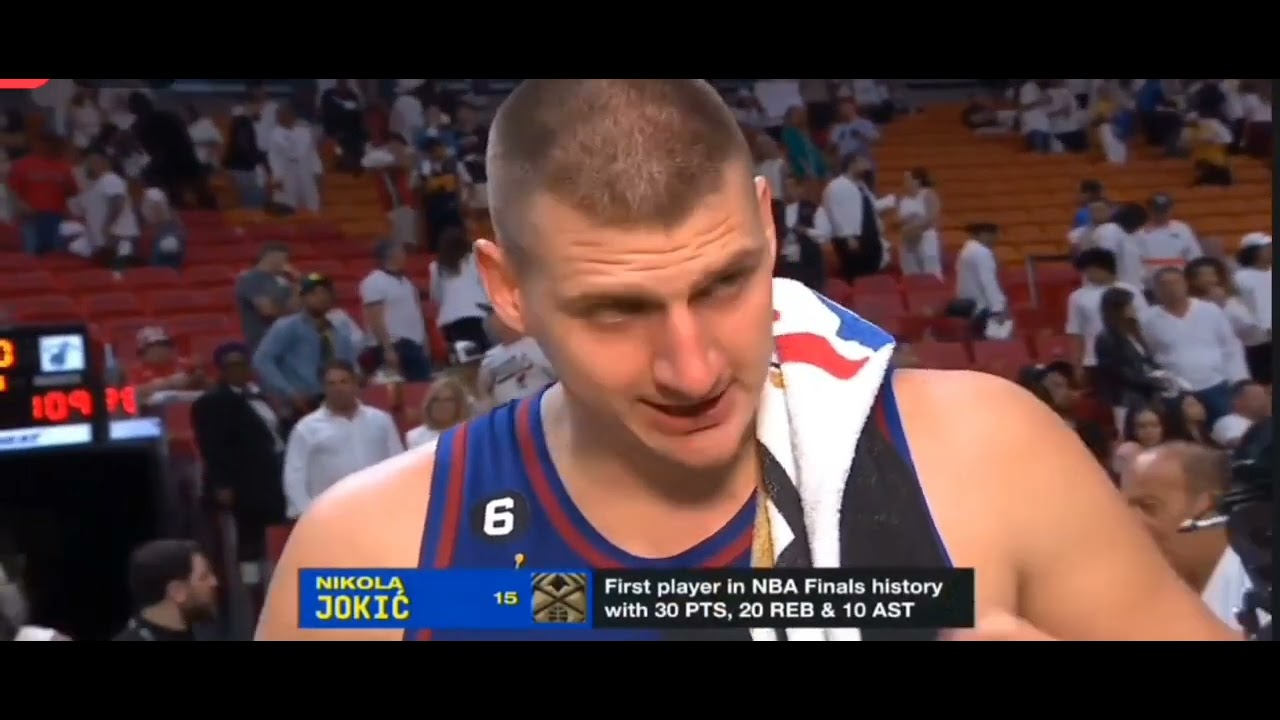 Nikola Jokic interview 1st NBA Finals triple double in history.# ...
