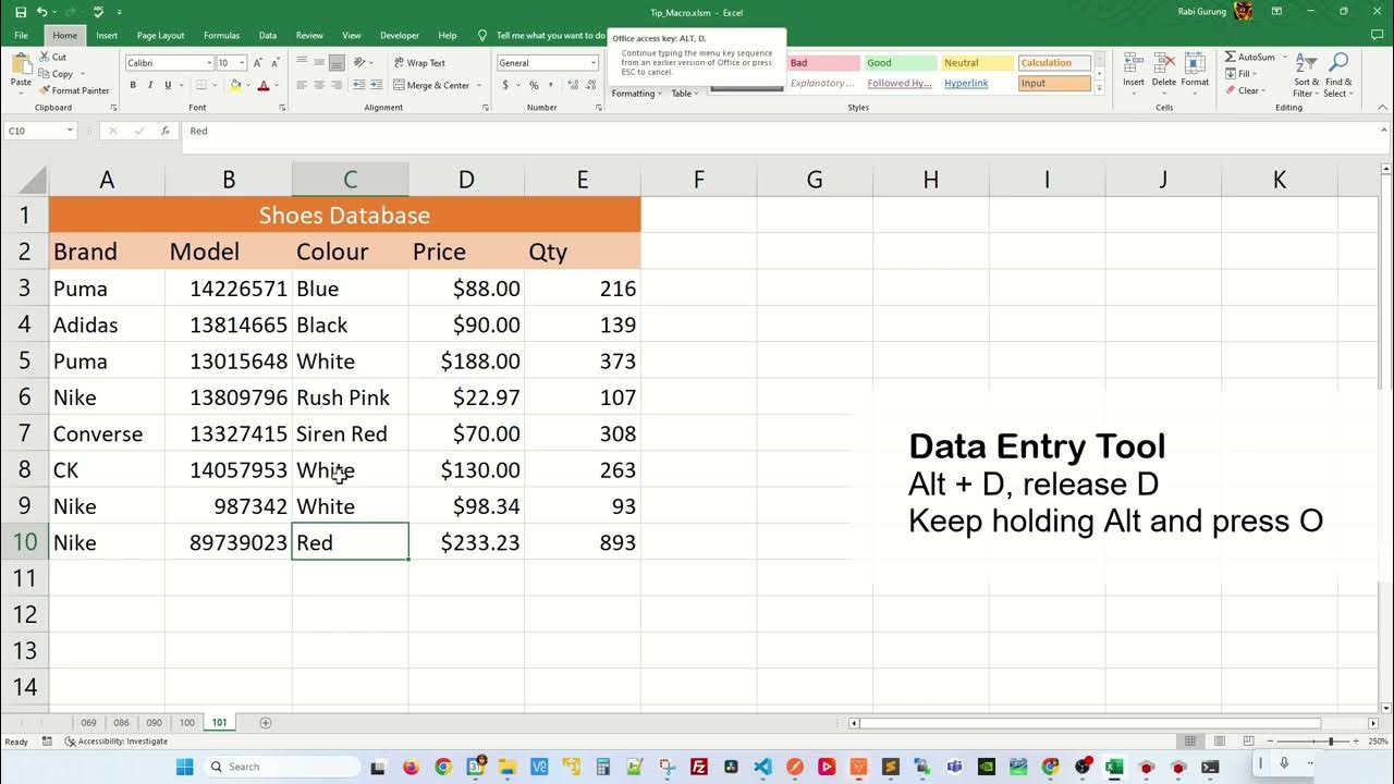 SUPER EASY Excel Data Entry Form (NO VBA) - Excel Tips and Tricks - YouTube