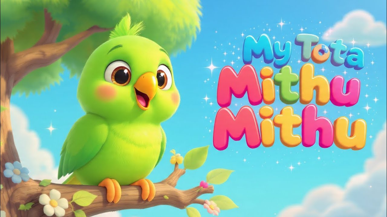 My Tota Mithu Mithu 🦜 | Cute Parrot Poem for Kids | Fun Nursery Rhyme ...