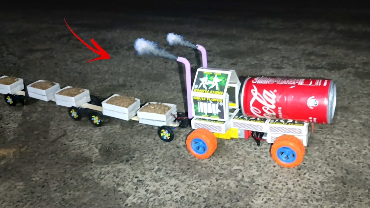 How to make Matchbox steam engine train goods carrier || amazing ...
