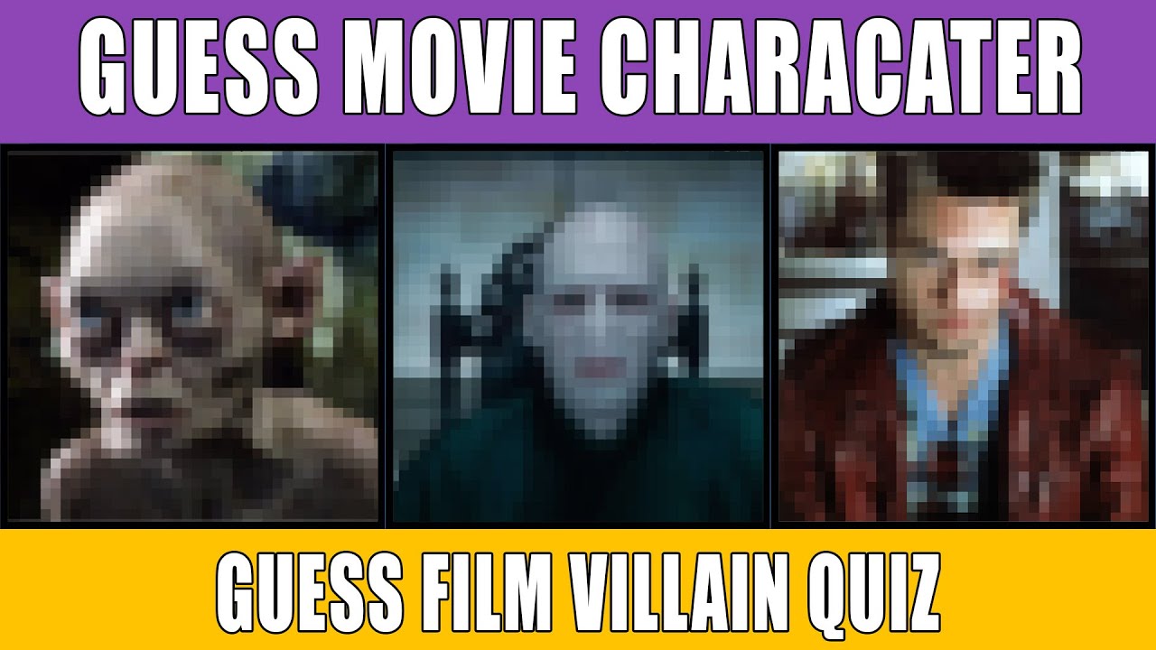 Guess Movie Character Quiz | 20 Film Quiz | Movie Villain Quiz - YouTube