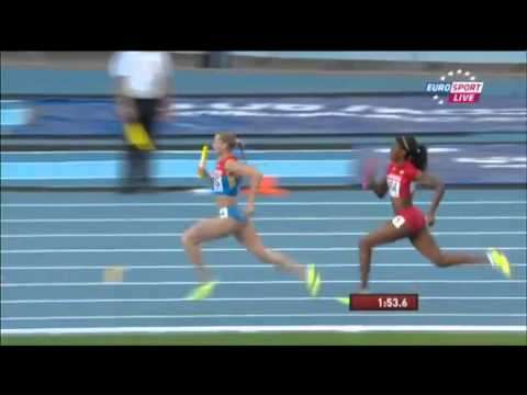 Women's 4x400m Relay Final IAAF World Championships in Moscow 2013 ...