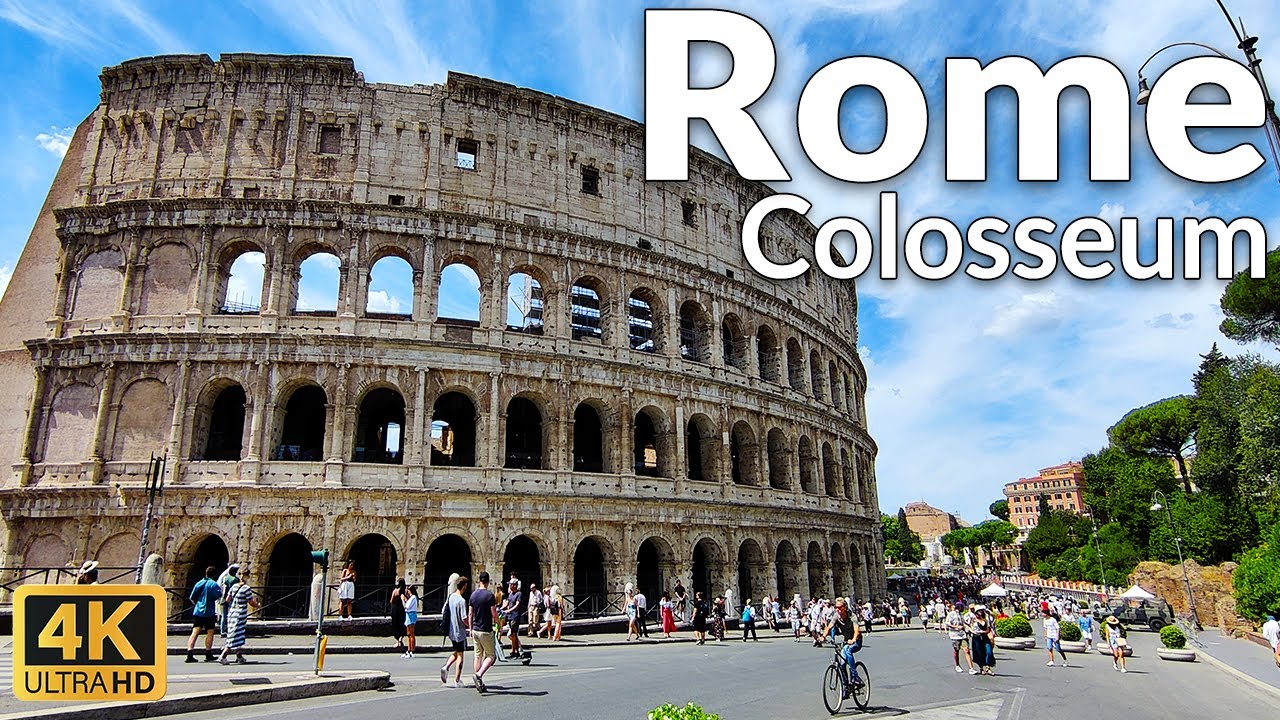 4k Walking Tour of Rome, Italy - Colosseum (Ultra HD, 60fps) - YouTube