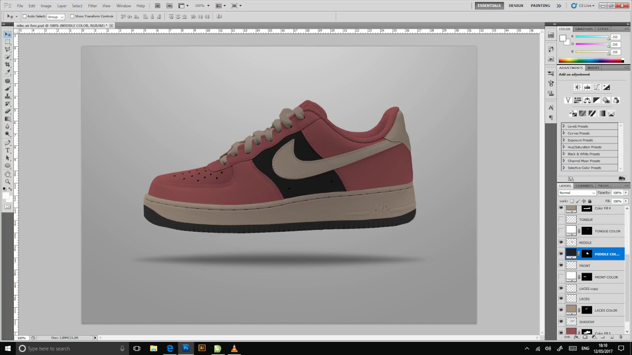 Shoe mock-up Nike air force one - YouTube