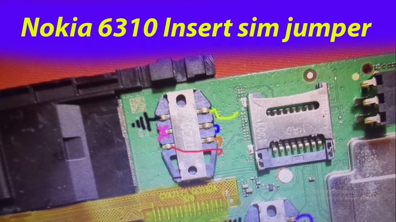 Nokia 6310 (TA-1400) Insert sim jumper solution. - YouTube