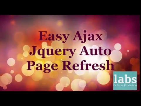 Easy way to refresh div within a page using ajax and jquery - YouTube
