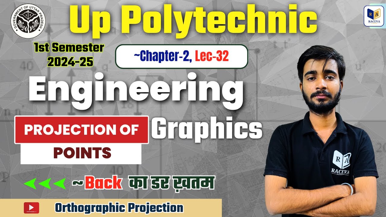 Engineering Graphics | Orthographic projection| Chapter-2 Lec-32 for Up ...