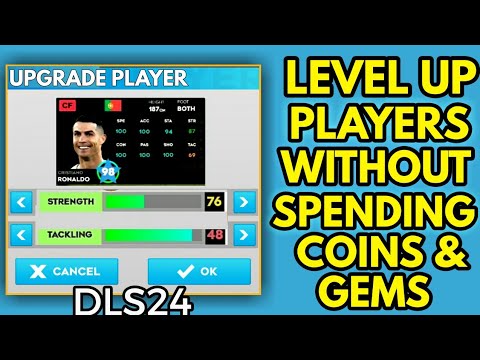 DLS 24 | HOW TO UPGRADE ALL PLAYERS WITHOUT USING GEMS ON DLS24 - YouTube