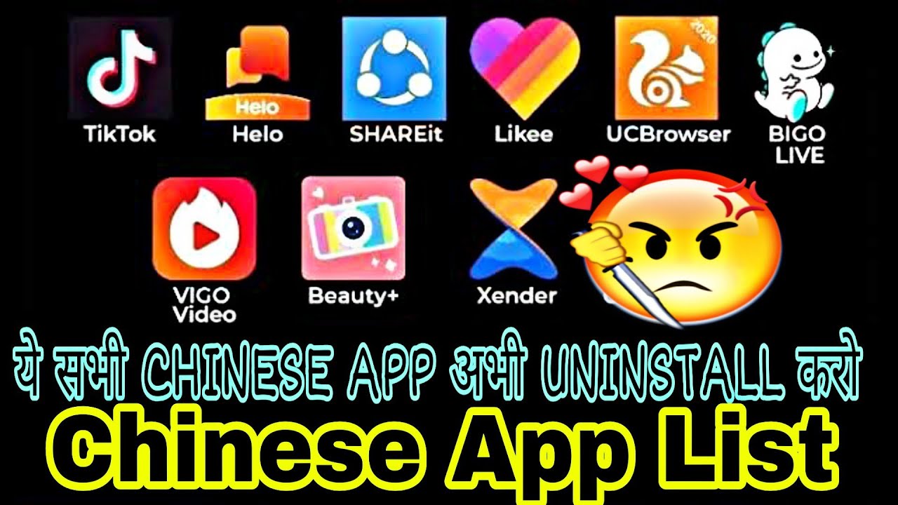 Chinese App List 😠| Chinese App Remover | 😠😠Chinese App kon Kon Si Hai ...